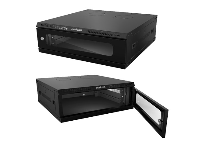MINI RACK DESMONTAVEL 3U X 570MM PRETO MRD 357 - INTELBRAS - Duetec